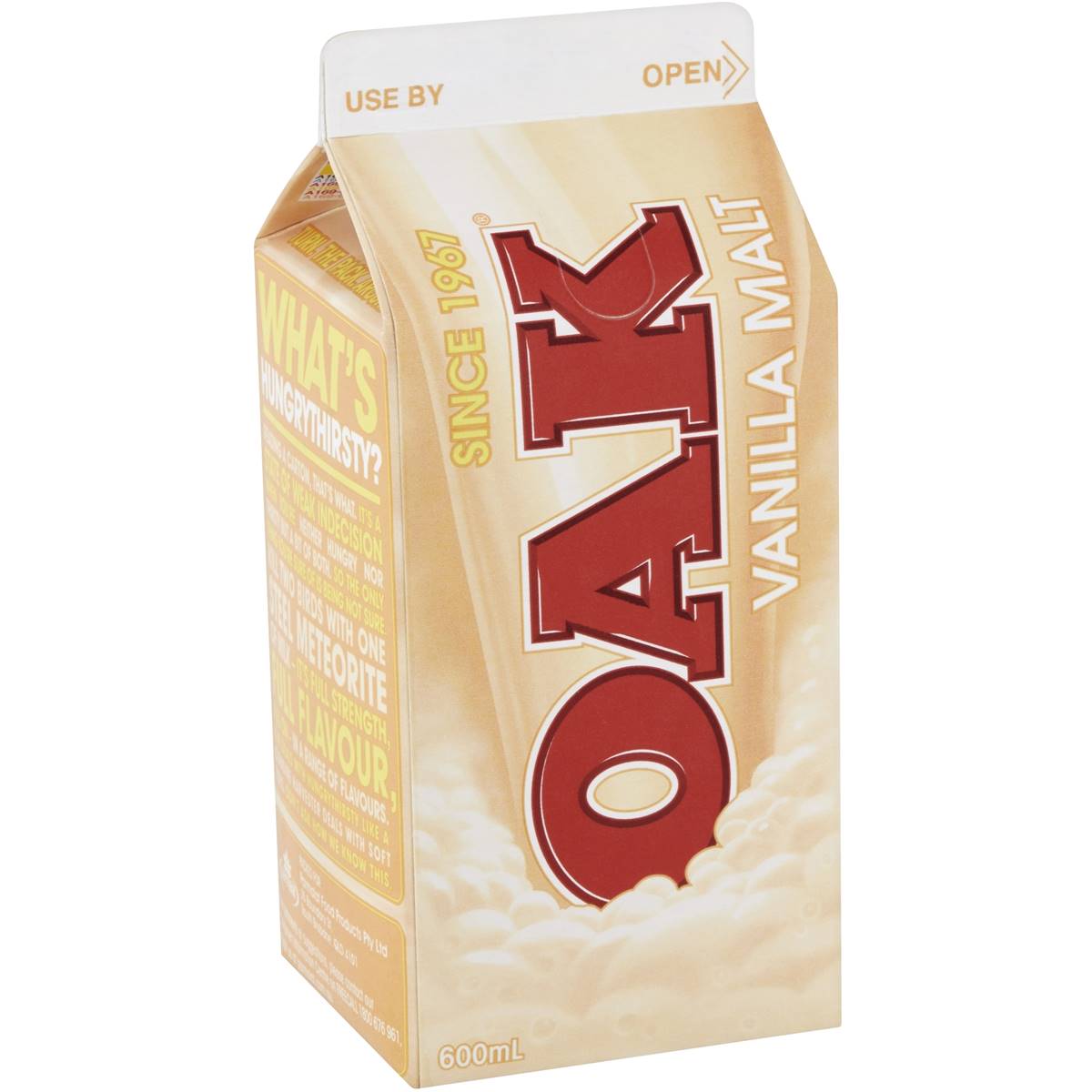 Made in Australia - Oak Vanilla Malt Flavoured Milk 600Ml | myWellabee
