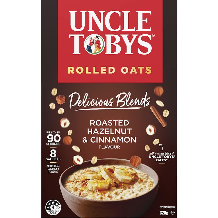 Egg Free - Uncle Tobys Rolled Oats Hazelnut & Cinnamon | myWellabee