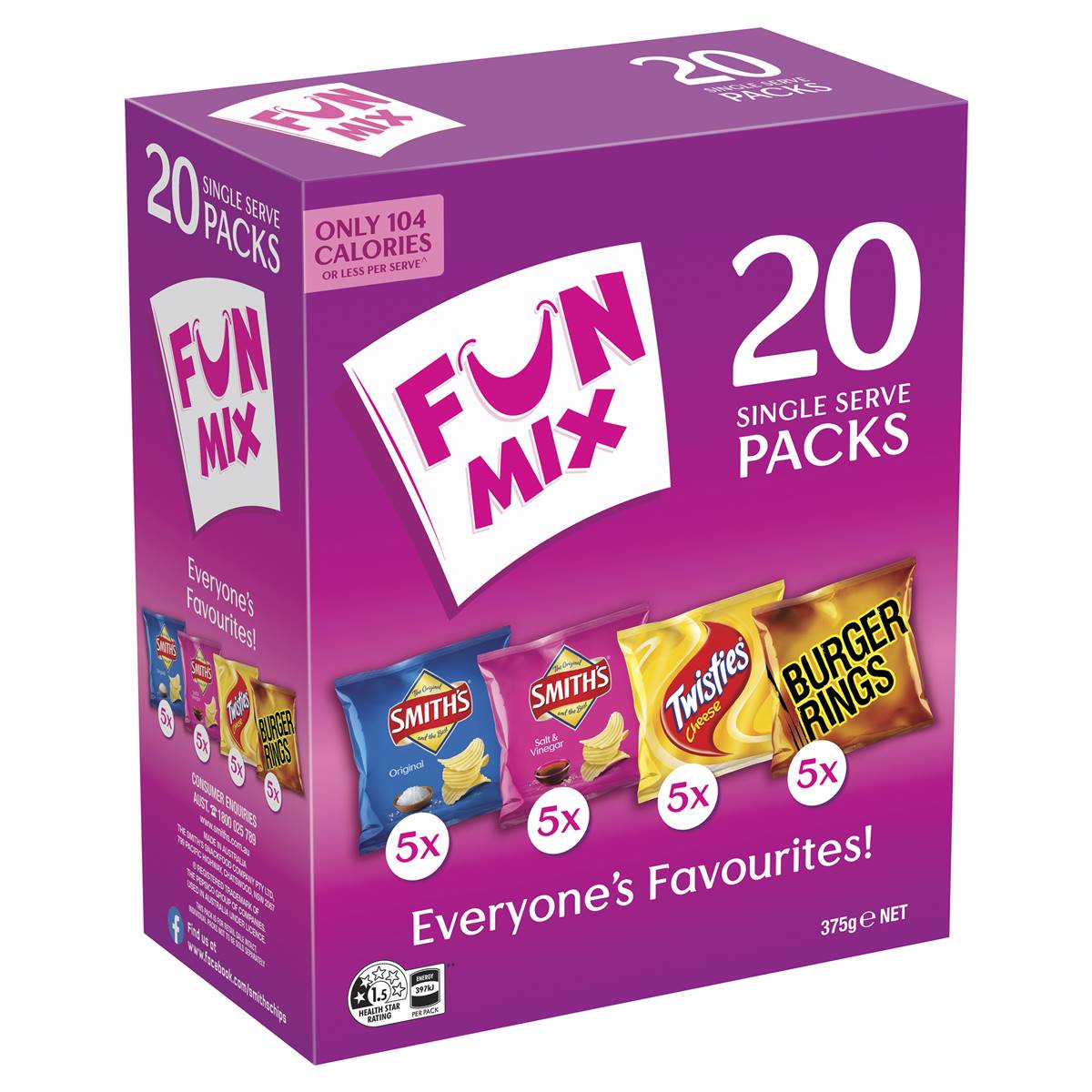 - Smith's Potato Chips Fun Mix Multipack Variety | myWellabee