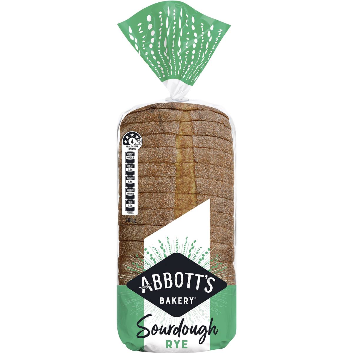No Artificial Preservatives - Abbott's Bakery Sourdough Rye Bread Slice ...