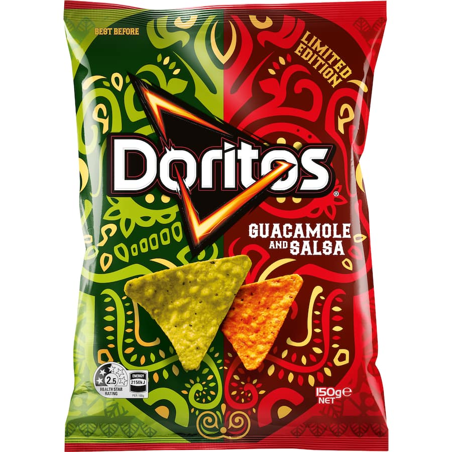 Made in Australia - Doritos Corn Chips Guacamole & Salsa | myWellabee