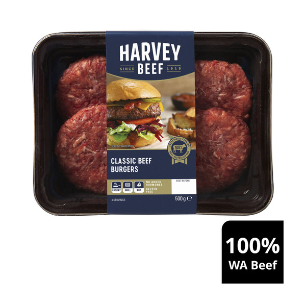 - Harvey Beef Classic Beef Burgers | myWellabee