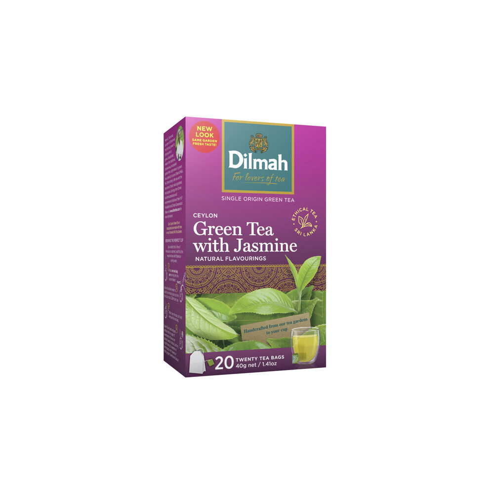 Gluten Free - Pure Ceylon Jasmine Flavour Green Tea Bags | myWellabee