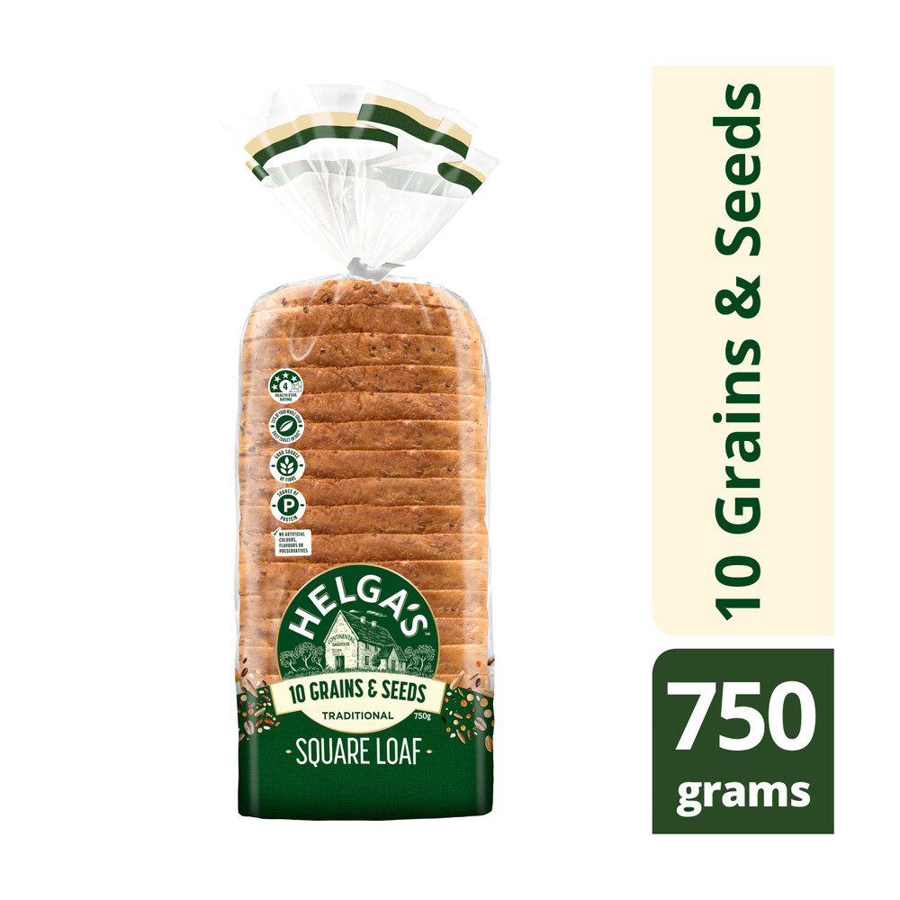 High Fiber - 10 Grains & Seeds Square Bread Loaf | myWellabee