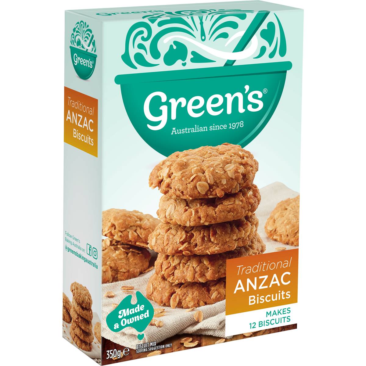 No Artificial Colours - Green's Traditional Anzac Biscuits | myWellabee