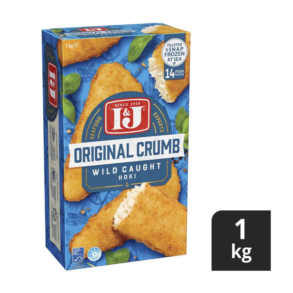 Certified Sustainable Seafood MSC - I&J Original Crumb Fish Fillets ...