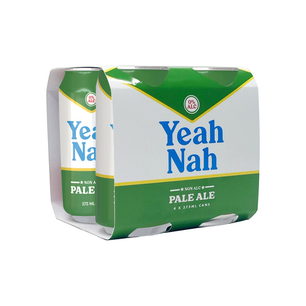 - Yeah Nah Non Alcoholic Beer Pale Ale 4x375mL | 4 pack | myWellabee