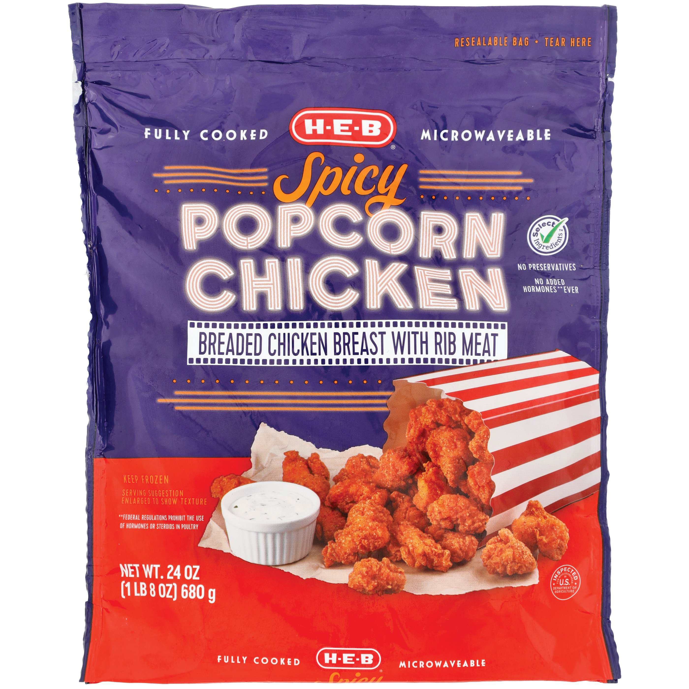 Lupin Free - HEB Fully Cooked Spicy Popcorn Chicken | myWellabee