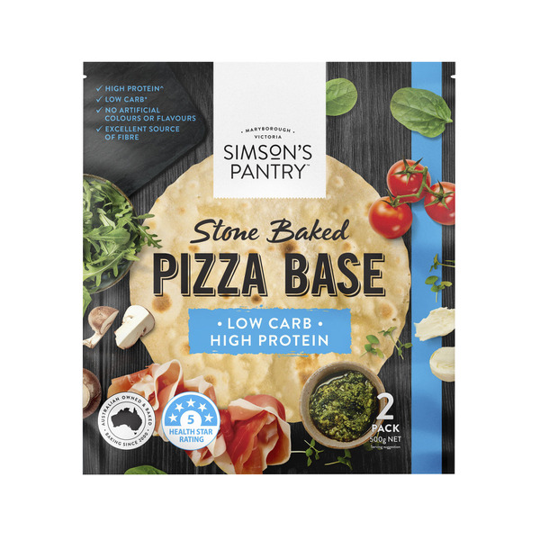 Vegan - Simson's Pantry High Protein Pizza Base 2 Pack | myWellabee