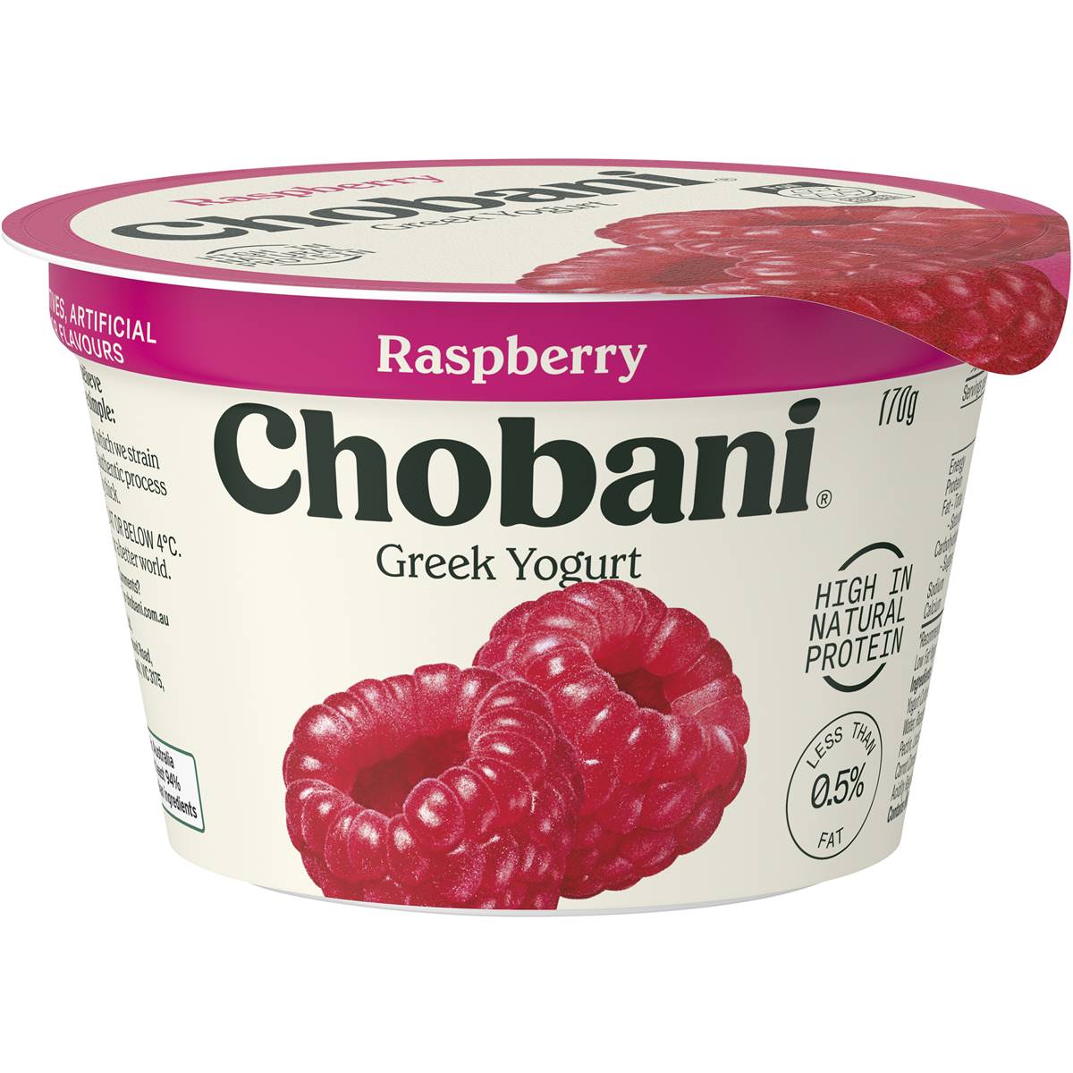 High Protein - Chobani Raspberry Greek Yogurt | myWellabee