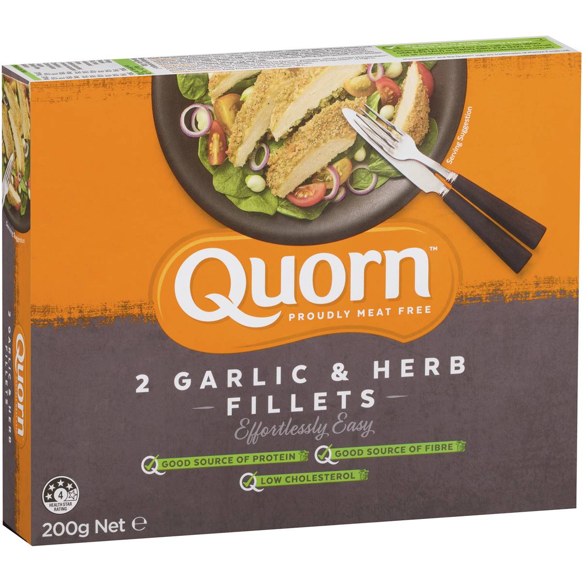 High Fiber - Quorn Garlic & Herb Fillets Frozen Meal | myWellabee
