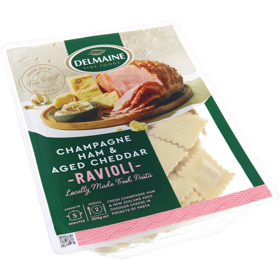 Free Range - Delmaine Fresh Pasta Chilled Ravioli Champagne Ham & Aged ...
