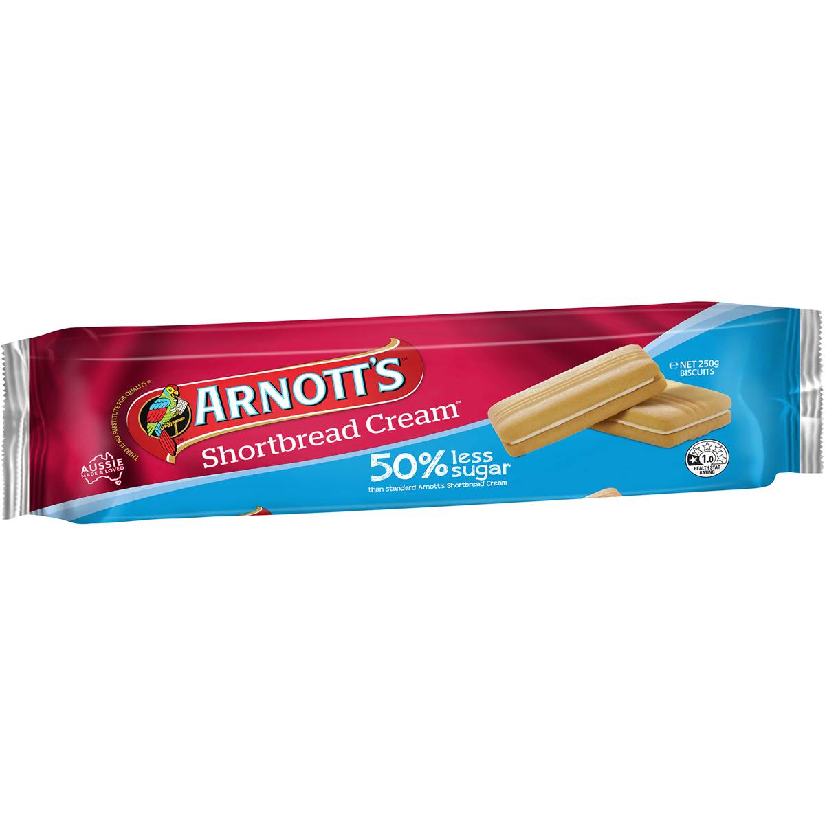 Vegetarian - Arnott's Shortbread Cream 50% Less Sugar Cream Biscuits ...