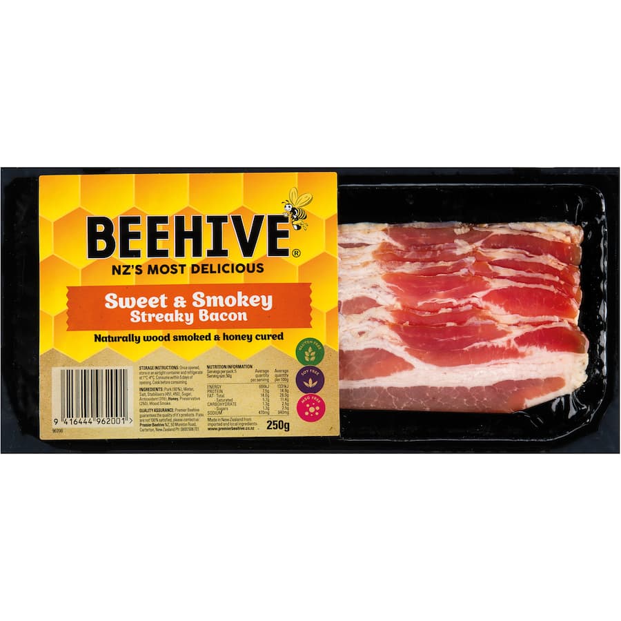 Gluten Free - Beehive Streaky Bacon Sweet & Smokey | myWellabee