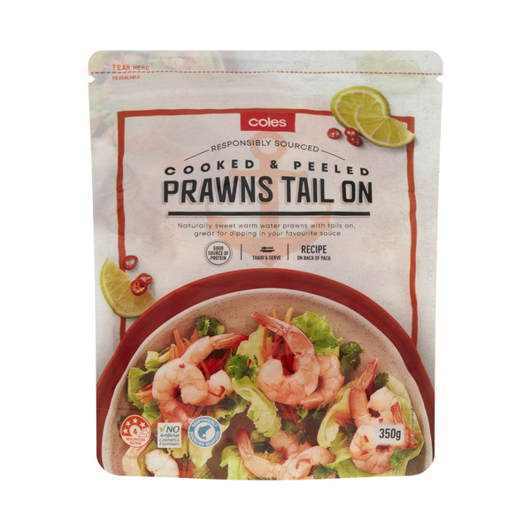 - Coles Prawns Cooked Peeled Tail On | myWellabee