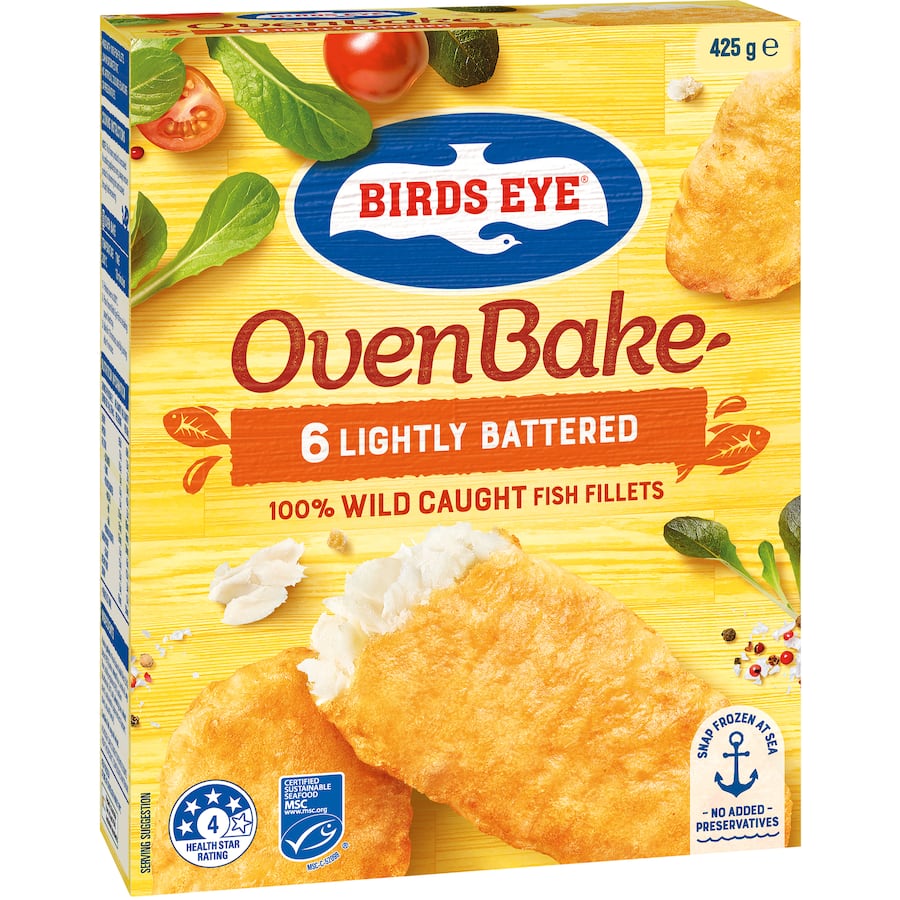 No Artificial Preservatives - Birds Eye Oven Bake Fish Fillets Lightly ...