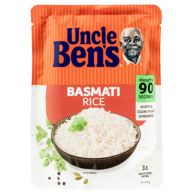 No Artificial Colours - Uncle Ben's Basmati Rice Microwave Pouch ...