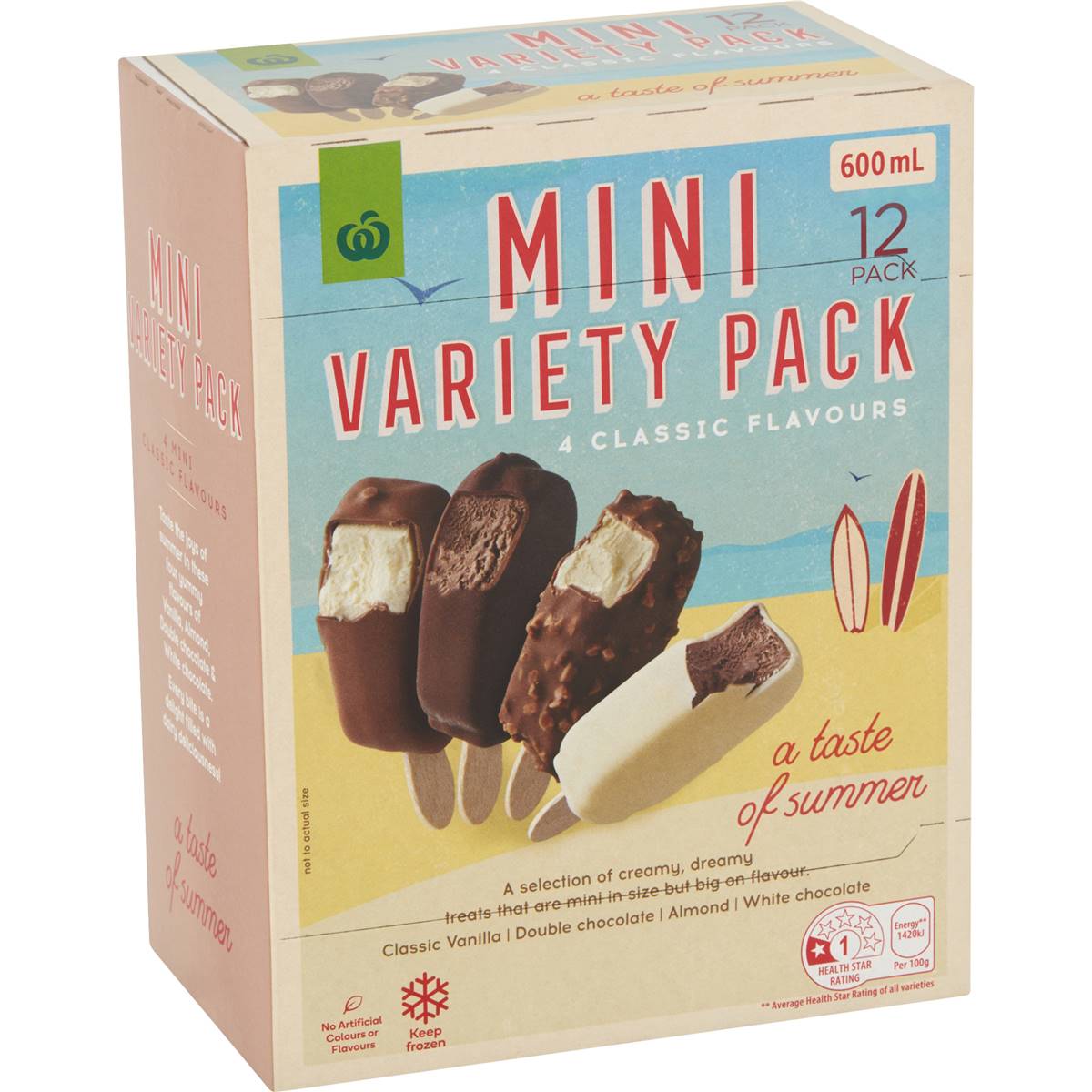 - Woolworths Mini Variety Pack Classic Flavous Ice Cream Sticks ...