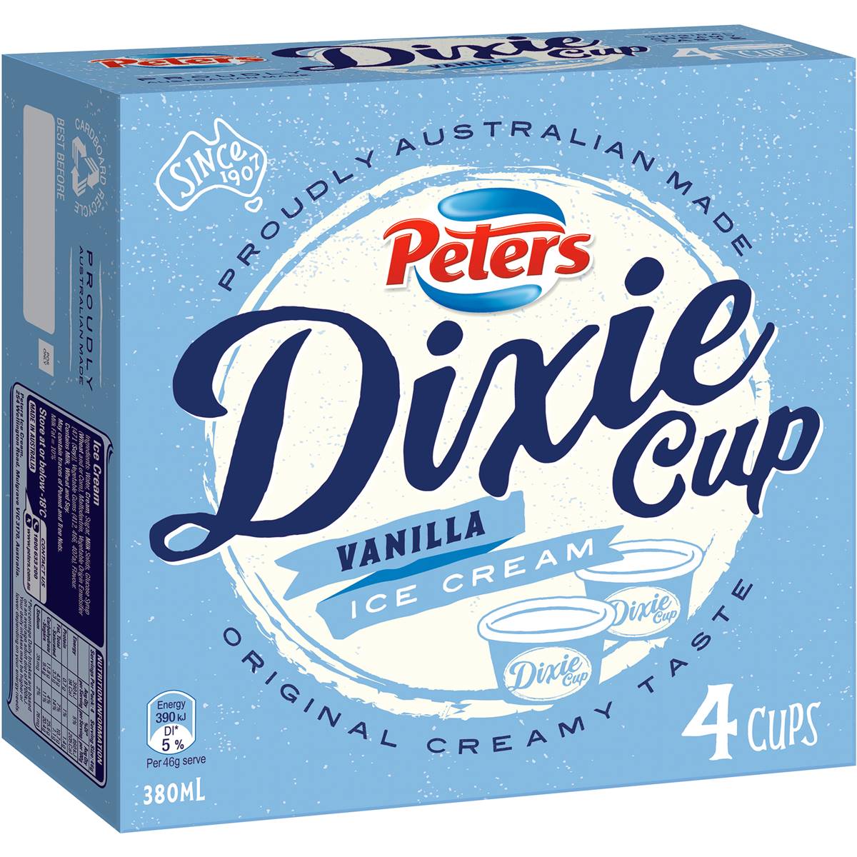 Gluten Free - Peters Dixie Cups Vanilla Ice Cream | myWellabee
