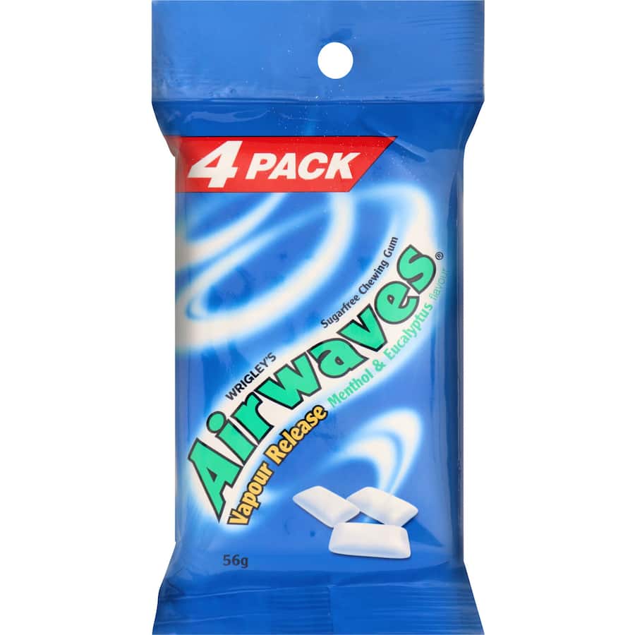 Sugar Free - Wrigleys Airwaves Chewing Gum Menthol & Eucalyptus ...